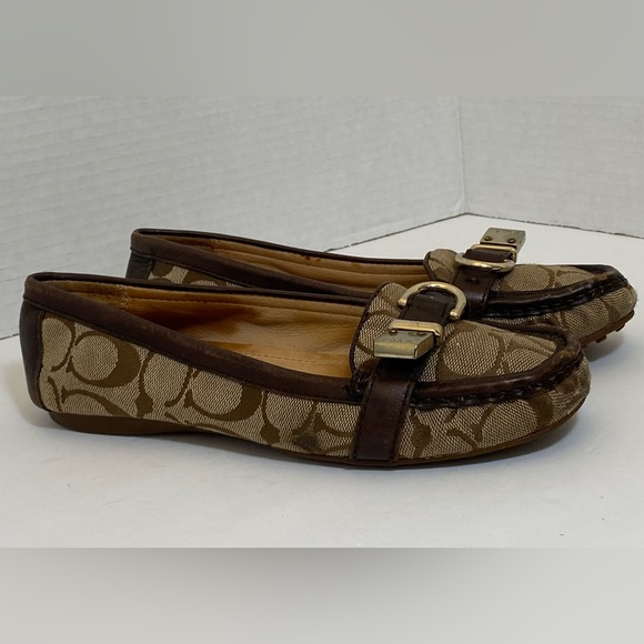 Coach | Shoes | Coach Vintage Brown Flores Signaturetextile Loafer ...